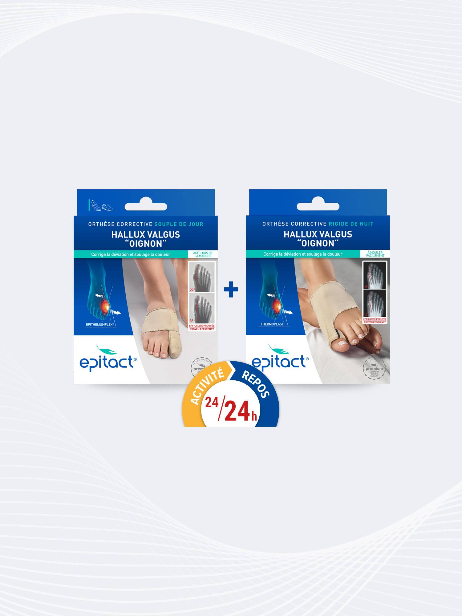 Orthèse hallux valgus jour, orthèse souple d’activité | Epitact